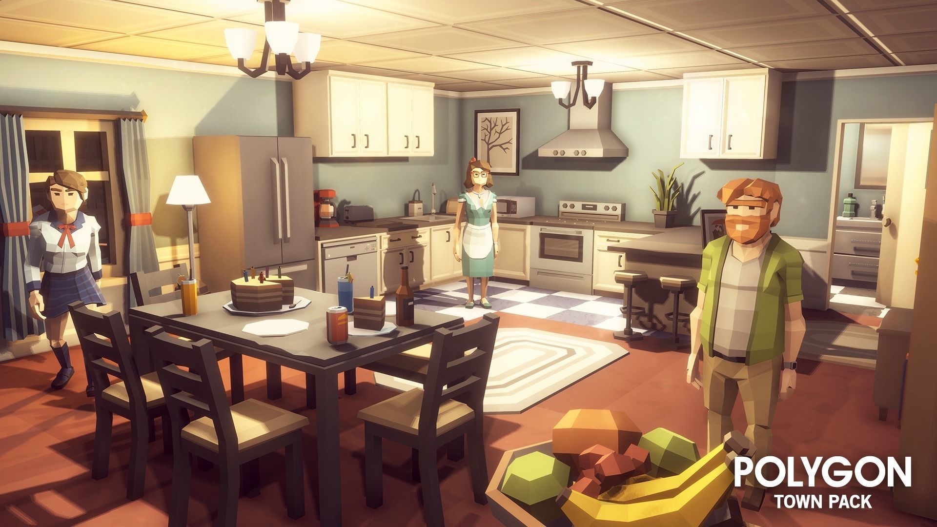 3D model POLYGON - Town Pack VR / AR / low-poly rigged | CGTrader