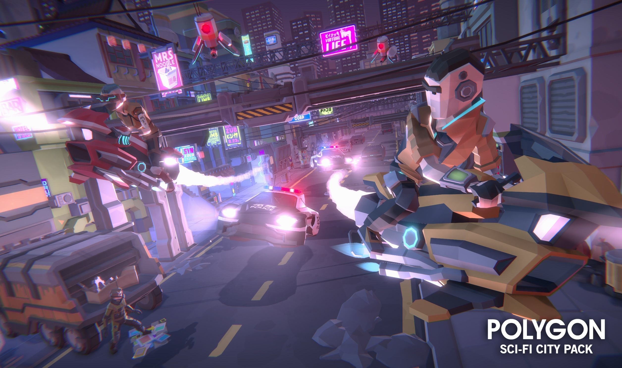 3D model POLYGON - Sci-Fi City Pack VR / AR / low-poly rigged | CGTrader