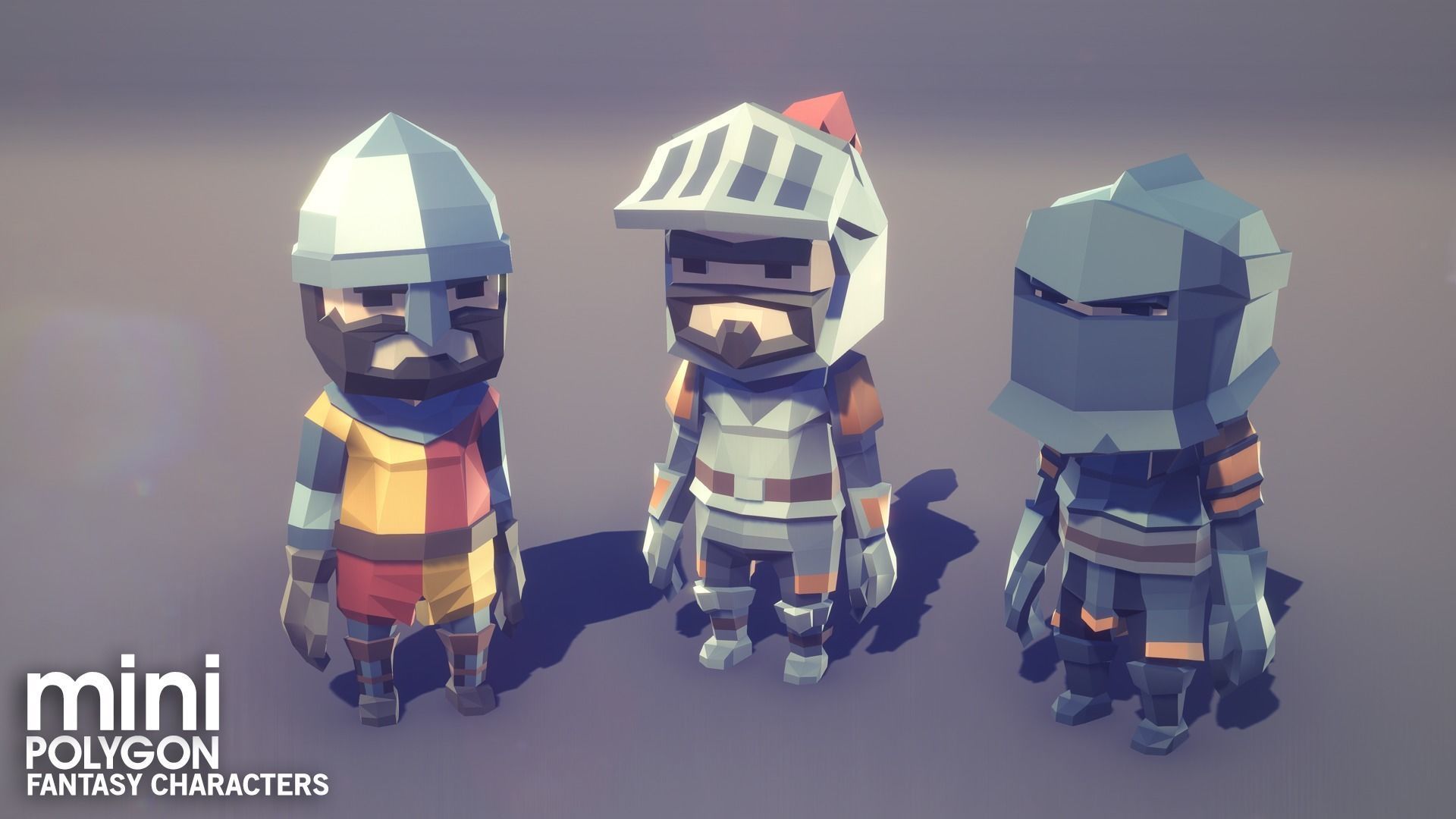 3D model POLYGON MINI - Fantasy Characters Pack VR / AR / low-poly ...