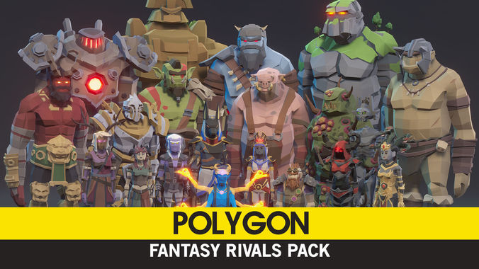 3D model POLYGON - Fantasy Rivals Pack VR / AR / low-poly rigged | CGTrader