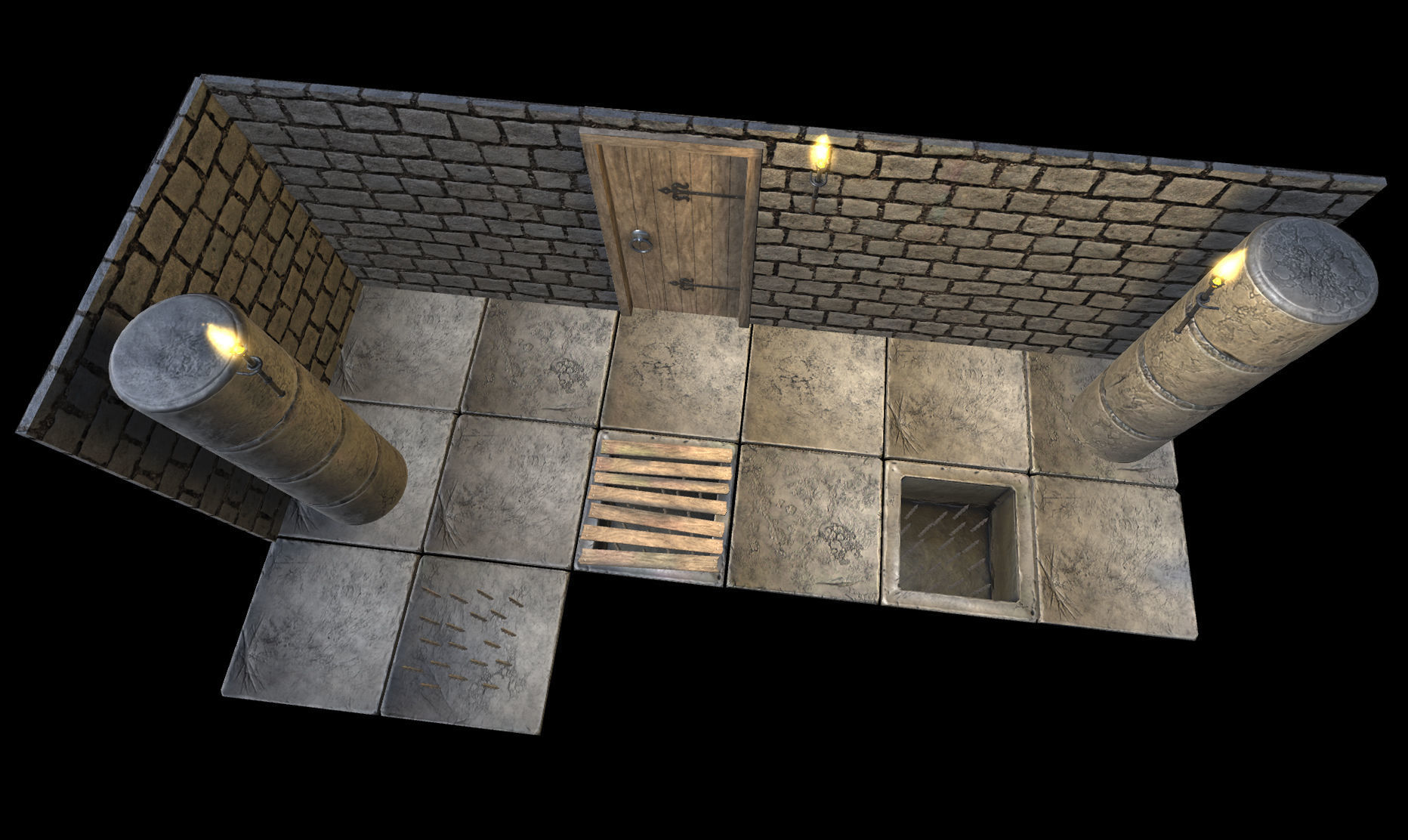 3D model Dungeon Creation Kit - 15 dungeon assets VR / AR / low-poly ...