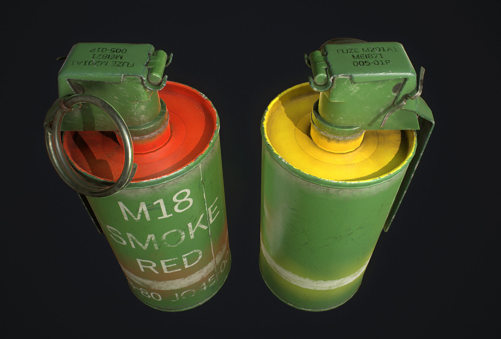 3D model M18 Smoke Grenade VR / AR / low-poly | CGTrader