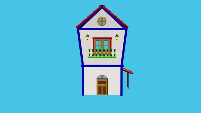 Toony House 3D model | CGTrader