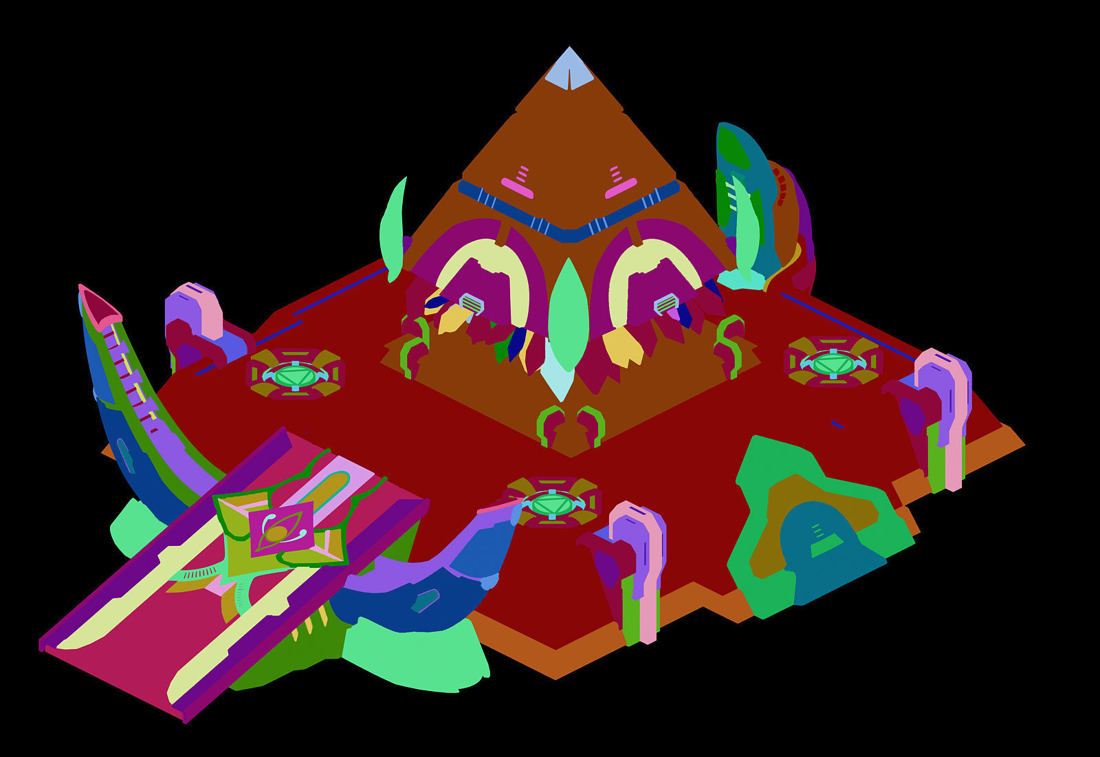 Heterogeneous - Architecture - Pyramid 02 3D model | CGTrader