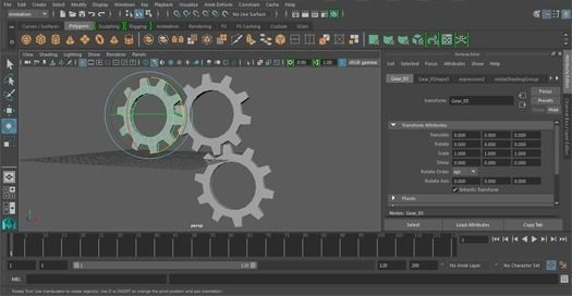 How to rig a Gear system in Autodesk Maya