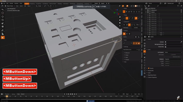blender 2.8 addon Box Cutter 7.13 01-02