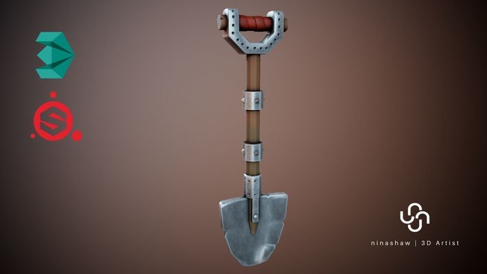 Modeling, Unwrap & Texturing Stylized Shovel - Part1 [Modeling]