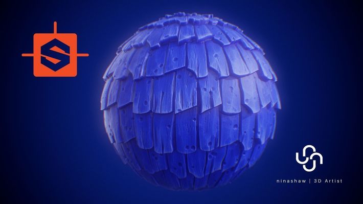 TIMELAPSE | Substance Designer Tutorial | Stylized Wooden Roof