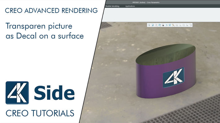 Creo Rendering: Transparen picture as Decal on surface