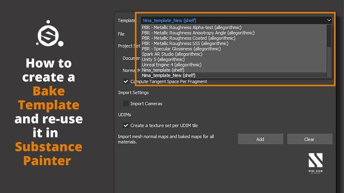 How to create a Bake template and Reuse it in Substance Painter