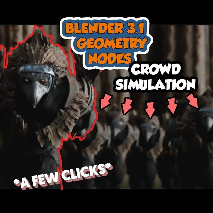 Crowd Simulation in seconds with Blender 3.1 Geometry nodes