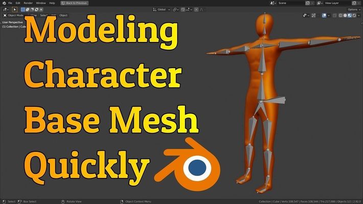 Modeling A Character Base Mesh In Blender