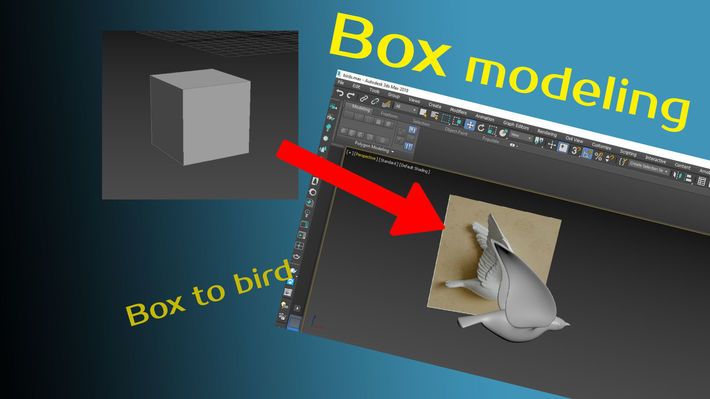 bird modeling in 3dsmax | box modeling