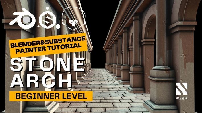 Game Asset | Stone Arch Blender/SubstancePainter/Marmoset