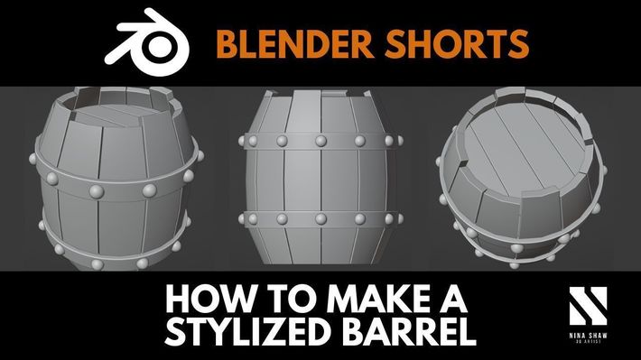Blender Shorts | How to make a Stylized Barrel