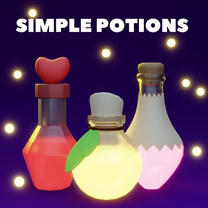 Simple Potions in Maya - 3D Modeling Process