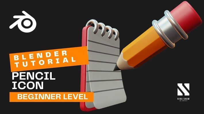 Pencil and Notebook Icon | Modeling & Texturing | Blender Tutorial